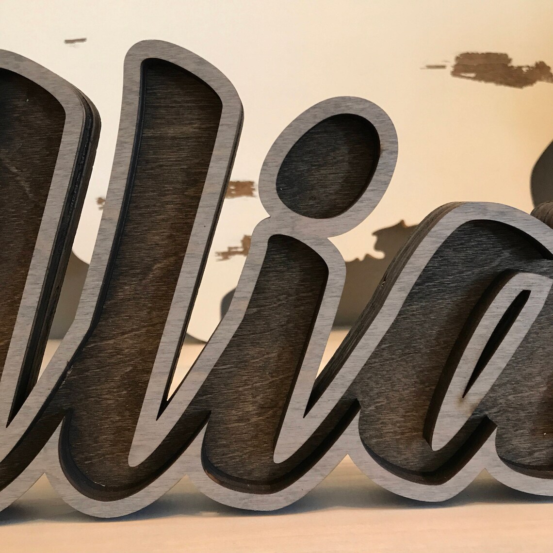 Wooden Name Cutout Marquee Style Wood Letter Cutout Laser - Etsy