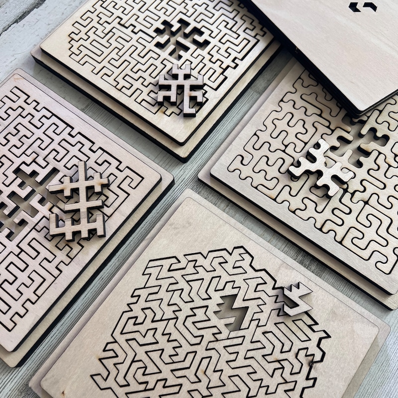 Wooden Geometric Puzzle - Etsy