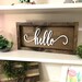 Mini Hello Wood Sign, Laser Cut Hello Sign - Etsy