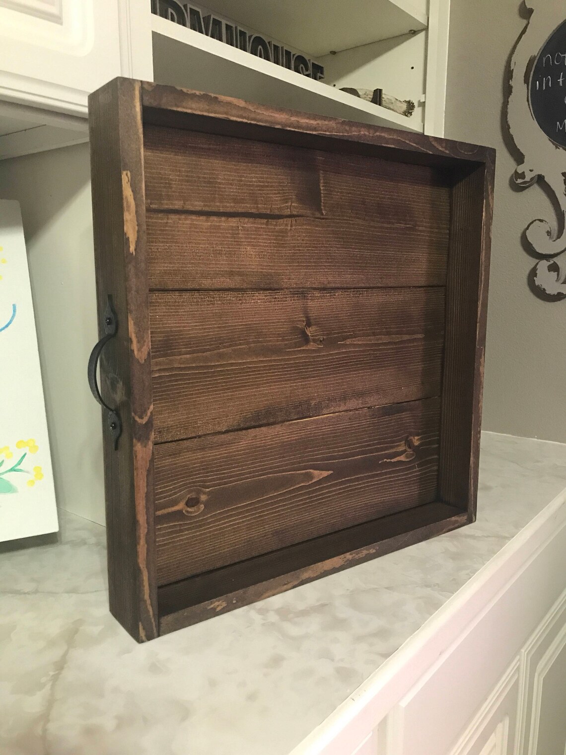 Rustic Wood Coffee Table Tray Home Decor Ottoman Tray - Etsy