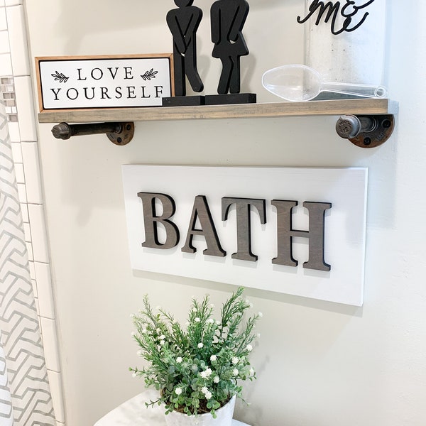 Bathroom Wall Words - Etsy