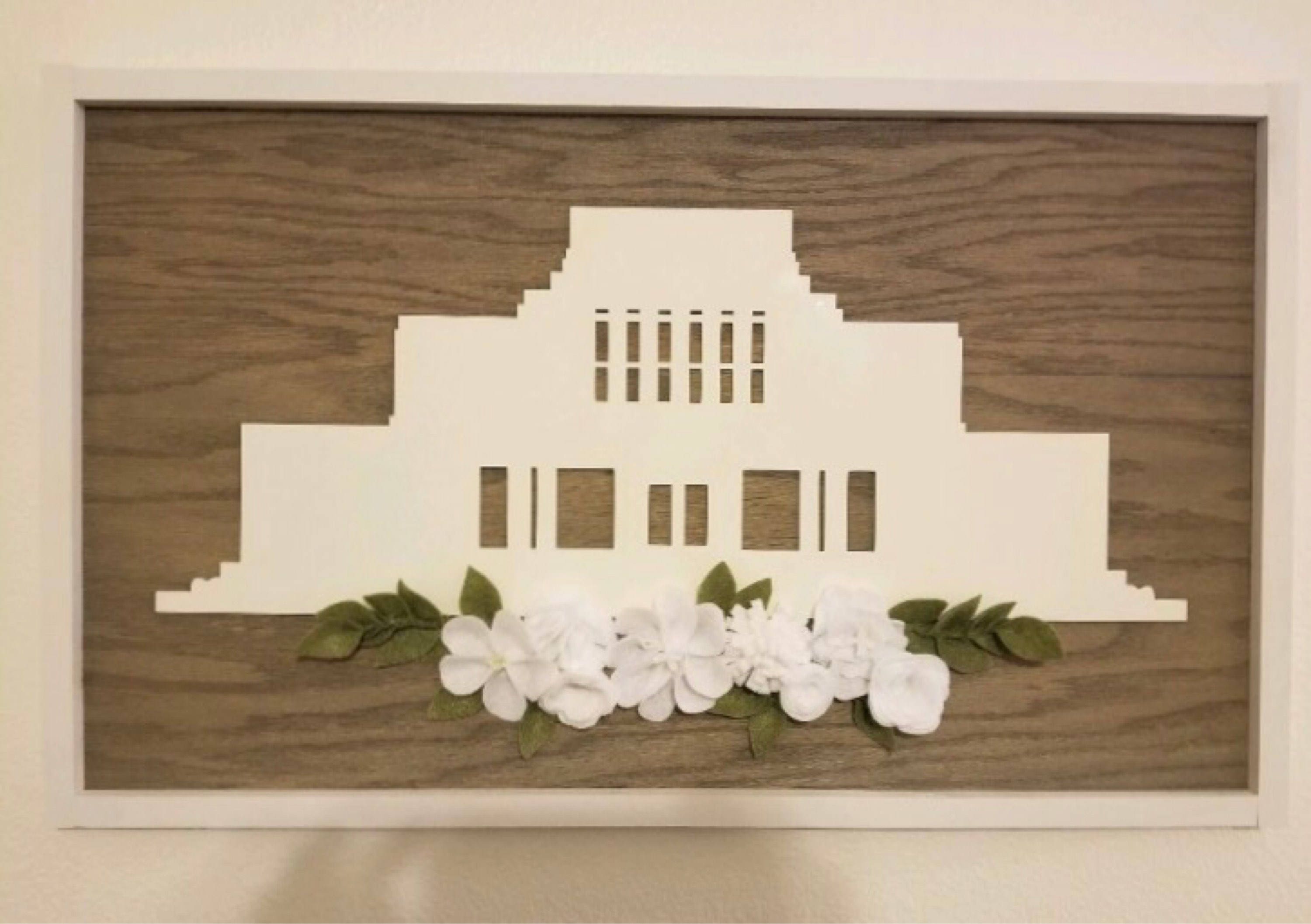LDS Temple Cutout Wood Laser Cut Temple St. George and Salt | Etsy