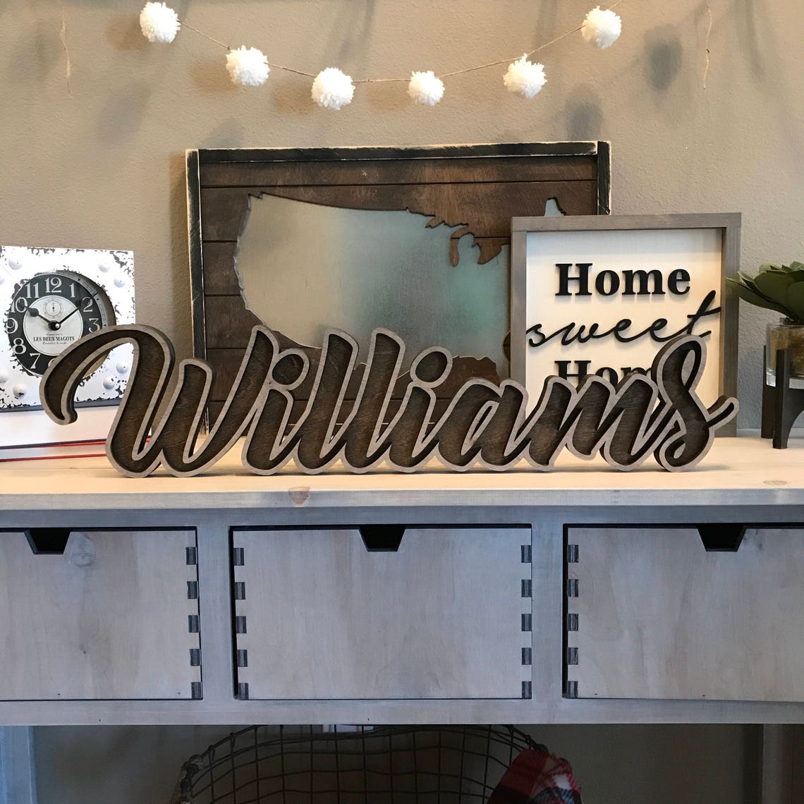 Wooden Name Cutout Marquee Style Wood Letter Cutout Laser - Etsy