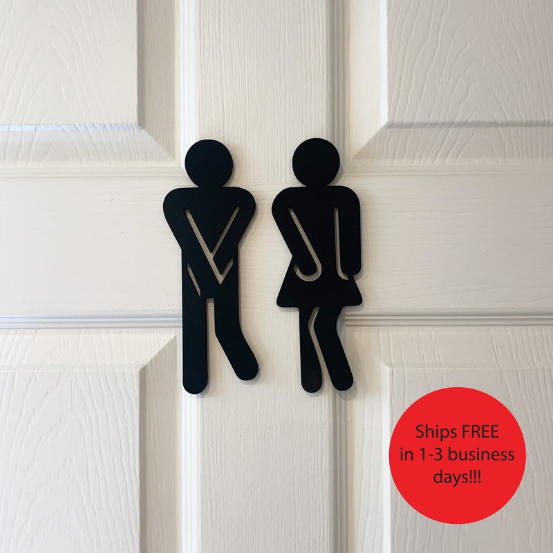 Bathroom Signs - Etsy