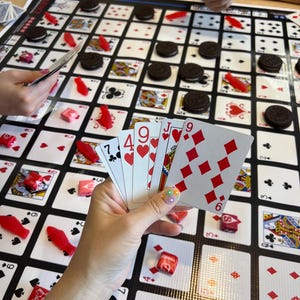 Jumbo FOOD Sequence Game, Giant Wipeable Waterproof Board Game Mat ...