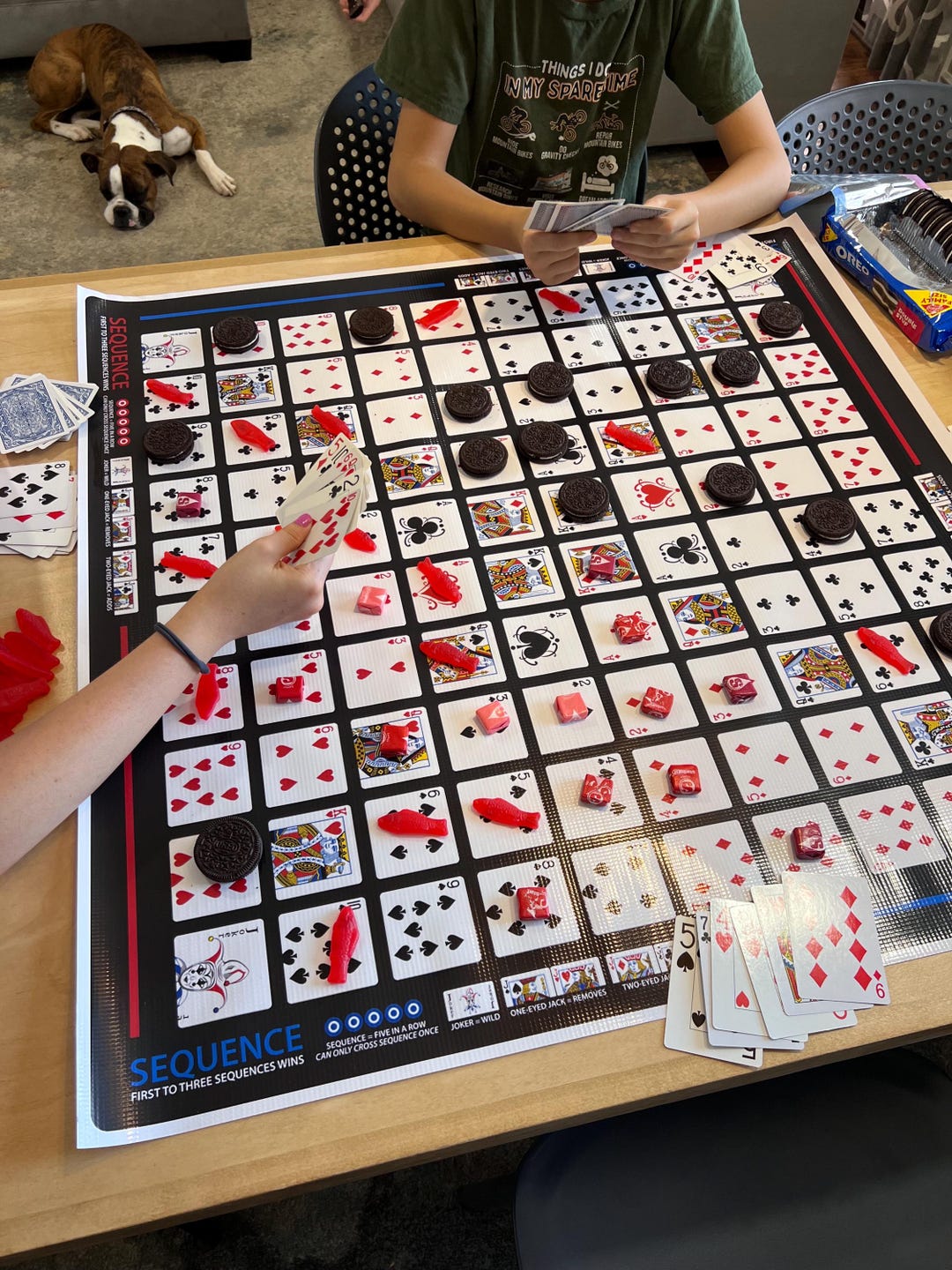 Jumbo FOOD Sequence Game, Giant Wipeable Waterproof Board Game Mat ...