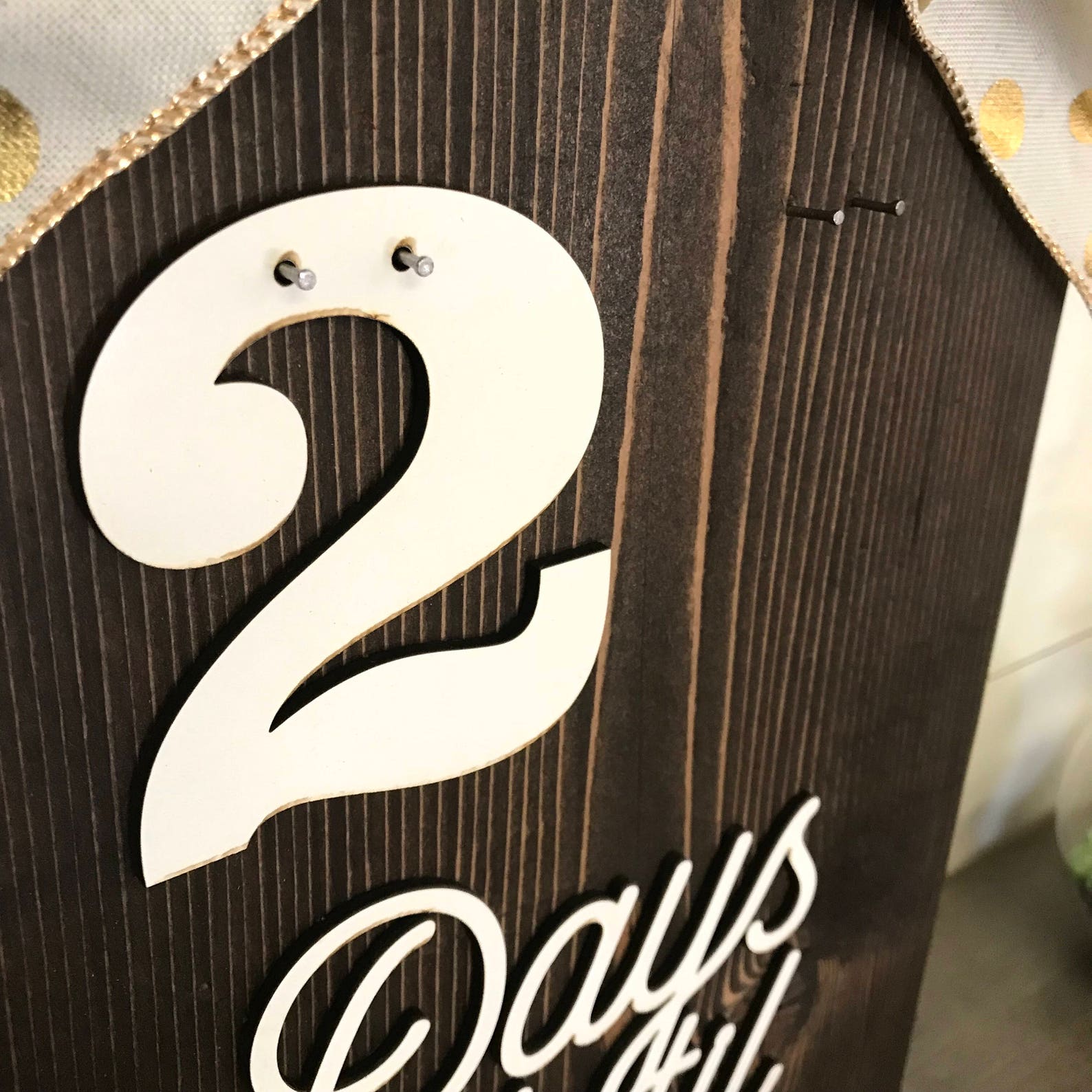 Advent Countdown Sign Holiday Countdown With Changeable - Etsy