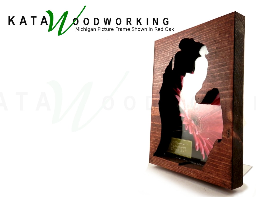 Michigan State Shaped Picture Frame - 5" X 7" - Spartan Wolverine Photo ...