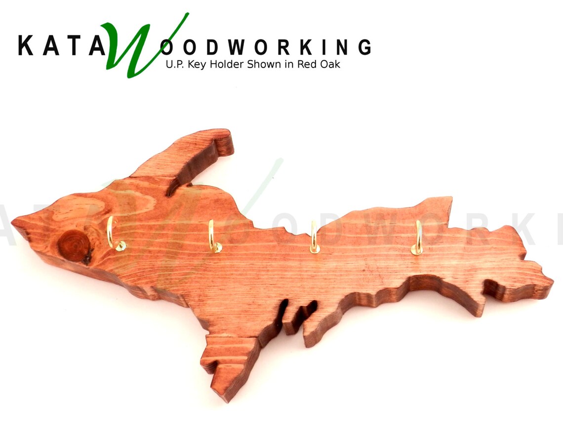 Michian State UP Upper Peninsula Shaped Key Holder for Wall | Etsy