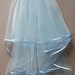 Sky Blue Wedding Veil, Three Layers, Sky Blue Satin Edging. - Etsy