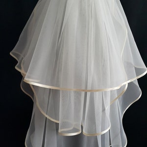 Ivory Wedding Veil, Three Layers - Etsy