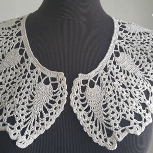 Handmade Crochet Collar, Neck Accessory, Ivory, 100% Cotton - Etsy