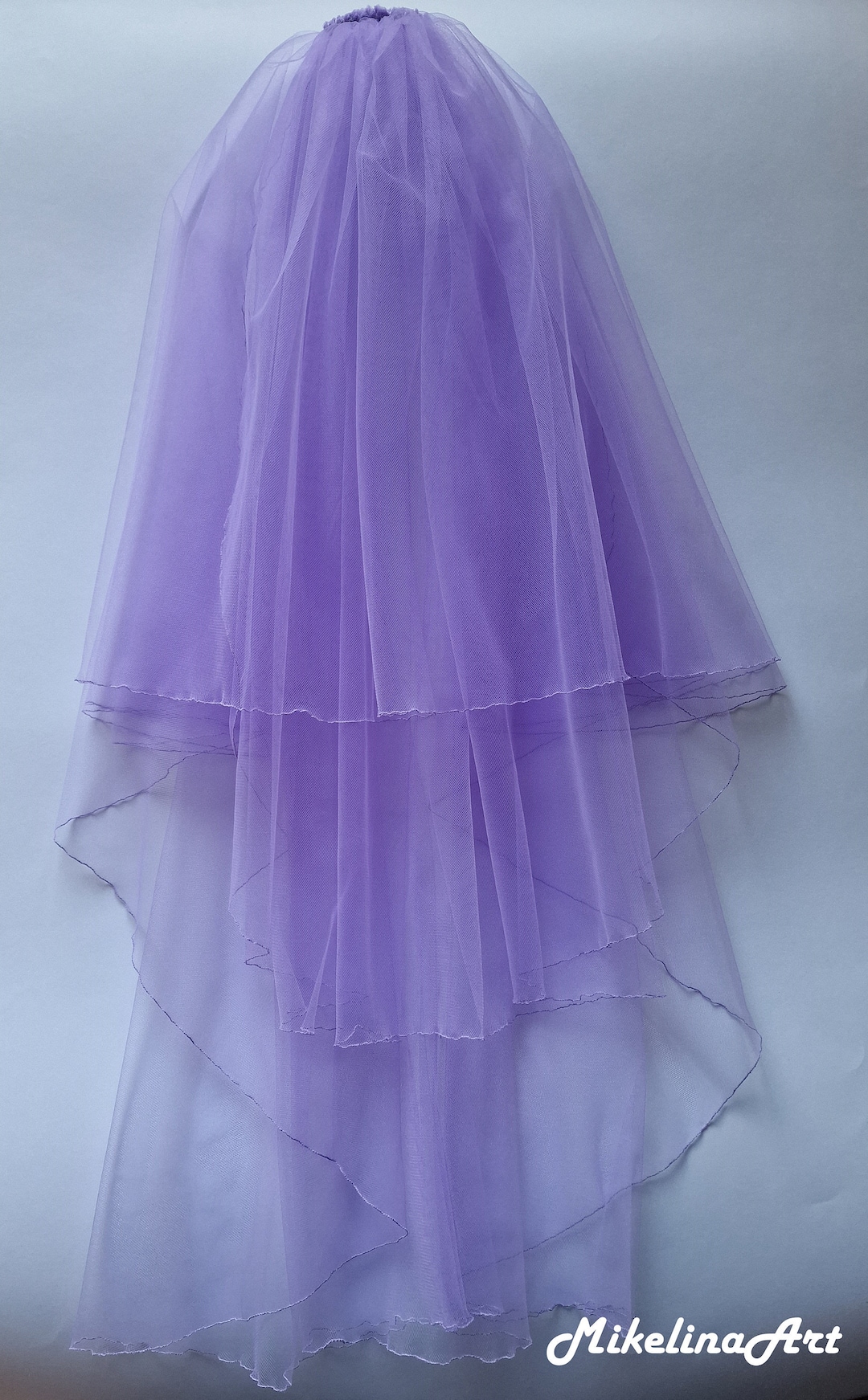 Light Lavender Wedding Veil, Three Layers. - Etsy