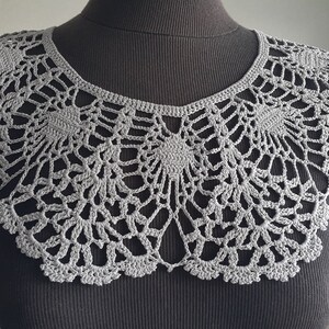 Handmade Crochet Collar Neck Accessory Light Greysharkskin - Etsy