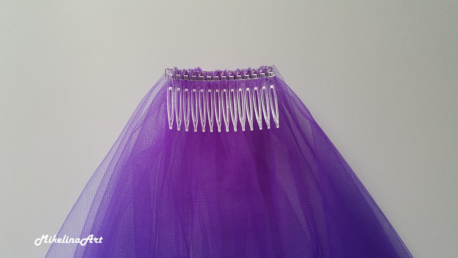 Purple Wedding Veil, Two Layers, Purple Satin Edging. - Etsy