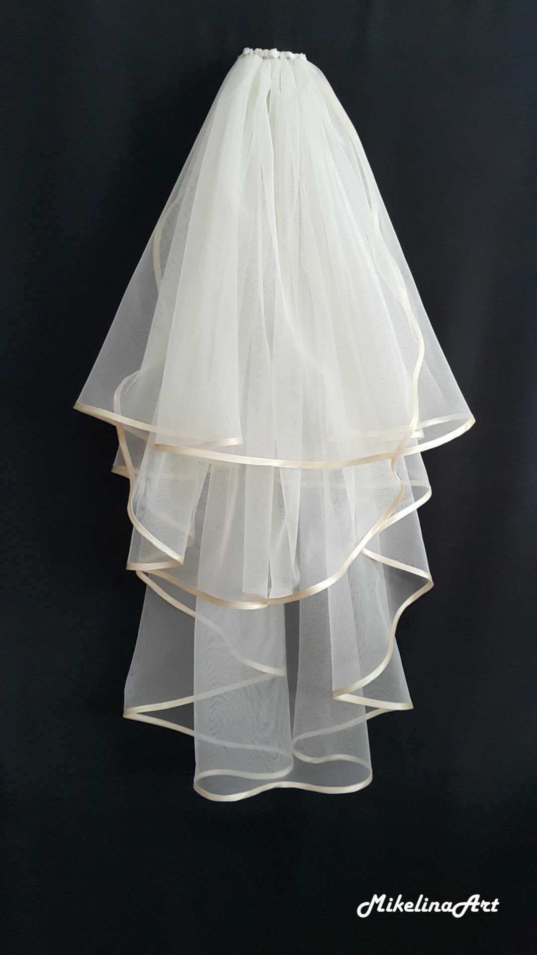 Ivory Wedding Veil, Three Layers - Etsy