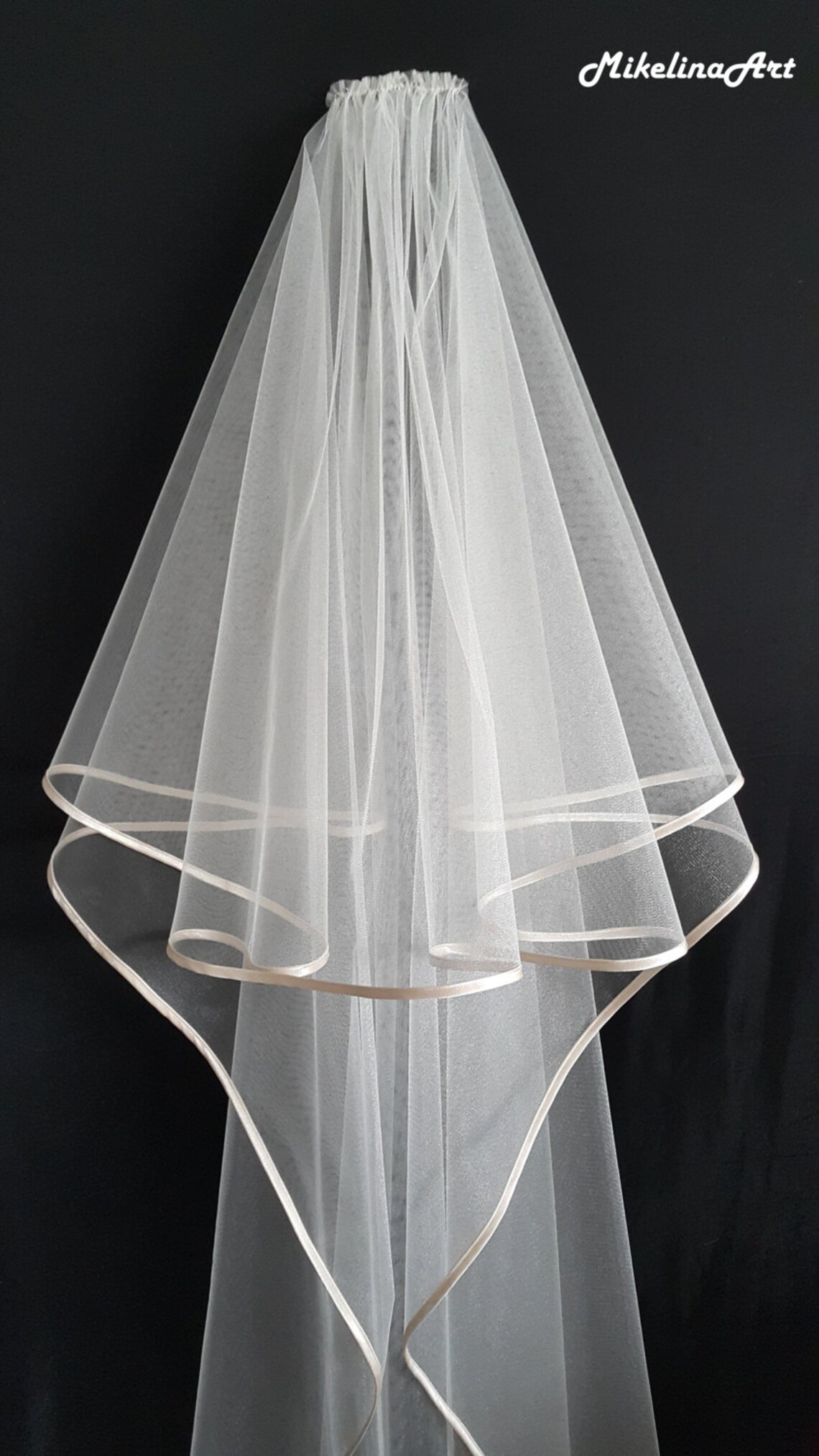 Ivory Wedding Veil Two Layers - Etsy