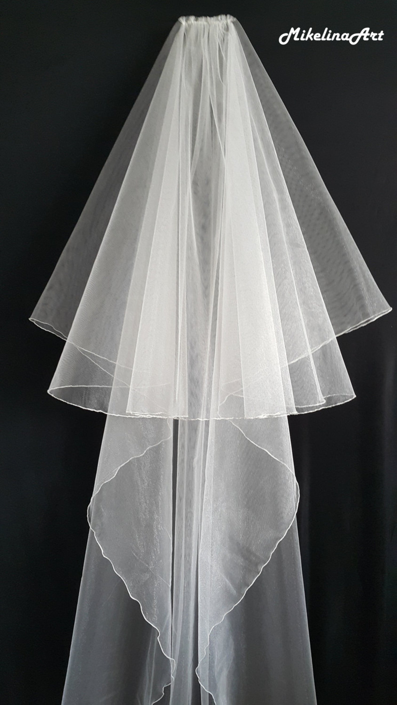 Ivory Wedding Veil Two Layers - Etsy