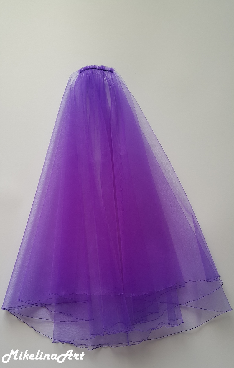 Purple Wedding Veil, Two Layers - Etsy