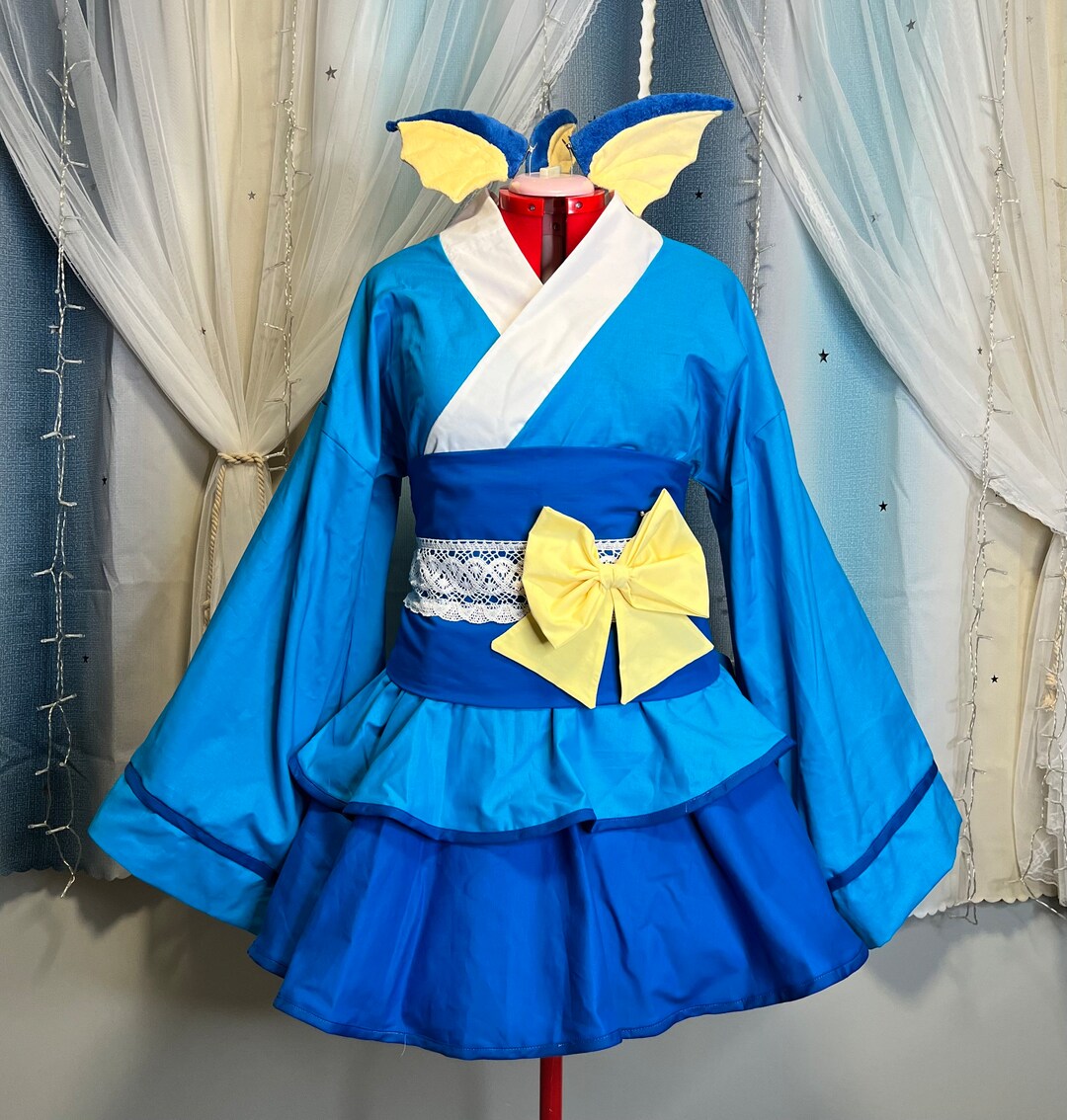 Pokemon Vaporeon Cosplay Kimono Dress Gijinka Eeveelutions Lolita - Etsy