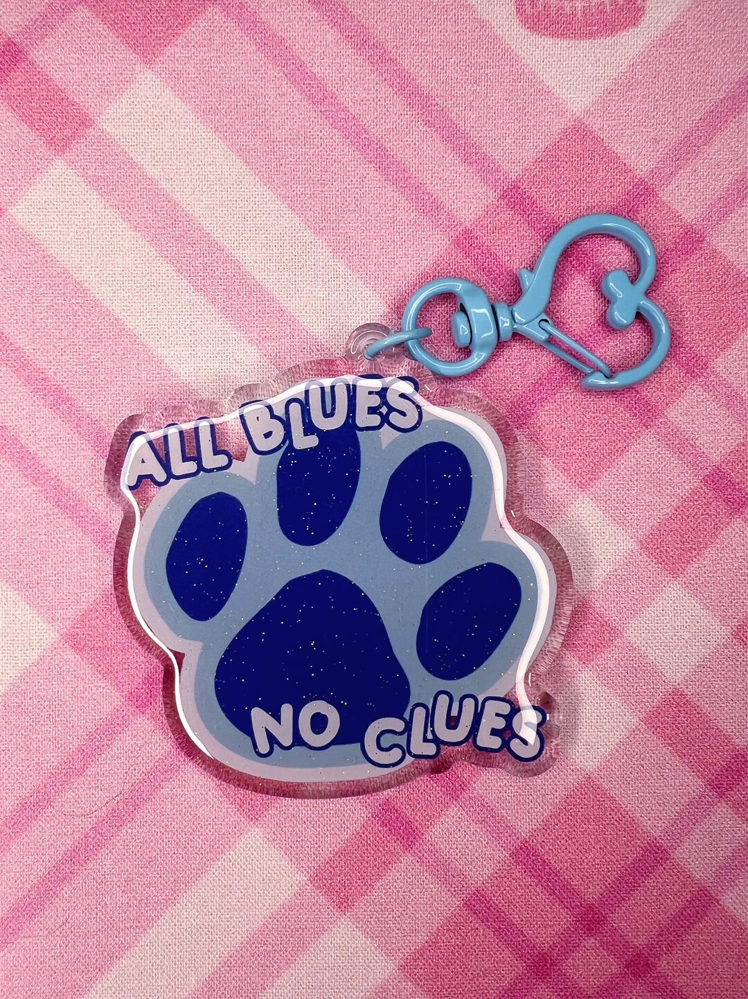 Blues Clues Paw Print Keychain: Double Sided Kawaii Charm - Etsy