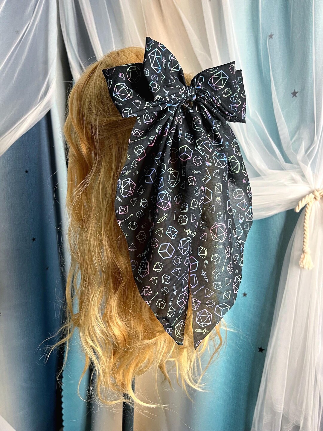 Dnd Dice Goblin Clip in Bow Barrette for All Hair Types - Etsy