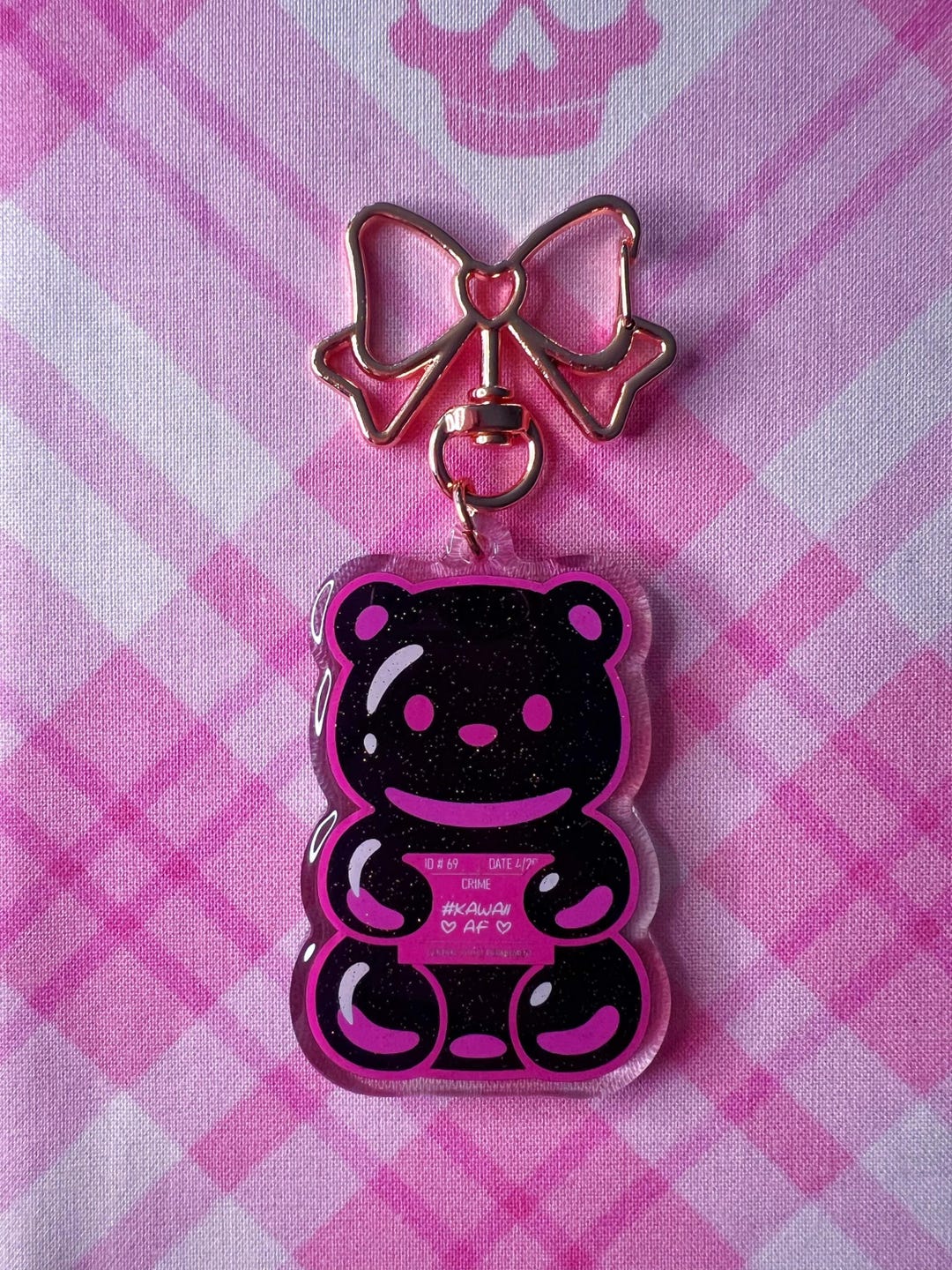 Gummy Bear Keychain: Kawaii AF Double Sided Charm With Rose Gold Clasp ...