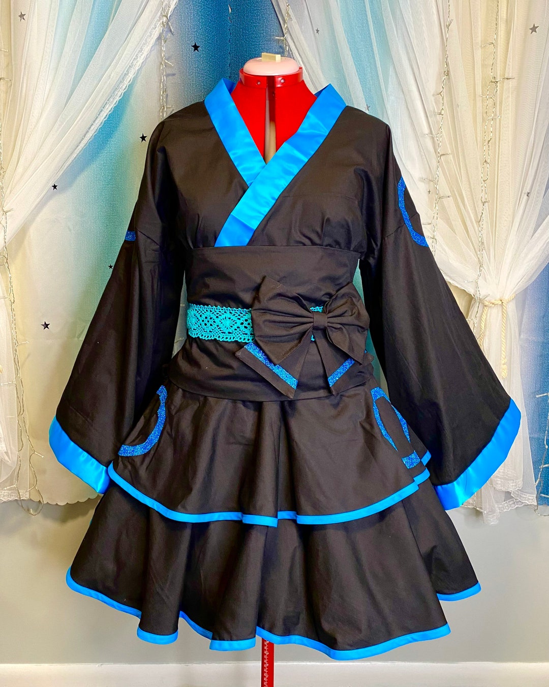 Pokemon Shiny Umbreon Cosplay Kimono Dress Eeveelution Gijinka Lolita ...