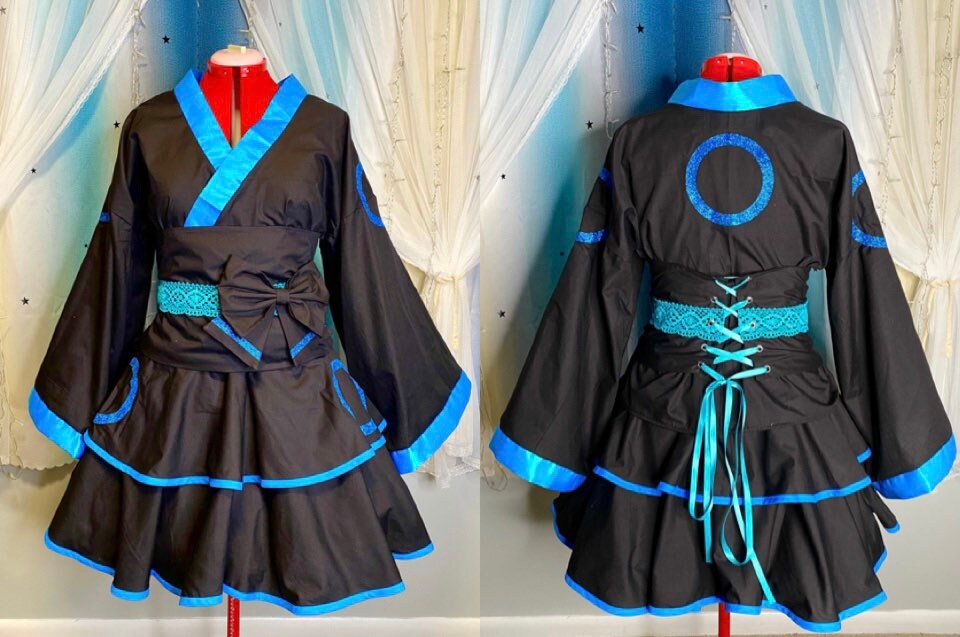 Pokemon Shiny Umbreon Cosplay Kimono Dress eeveelution gijinka - Etsy ...
