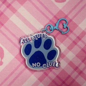 Blues Clues Paw Print Keychain: Double Sided Kawaii Charm - Etsy