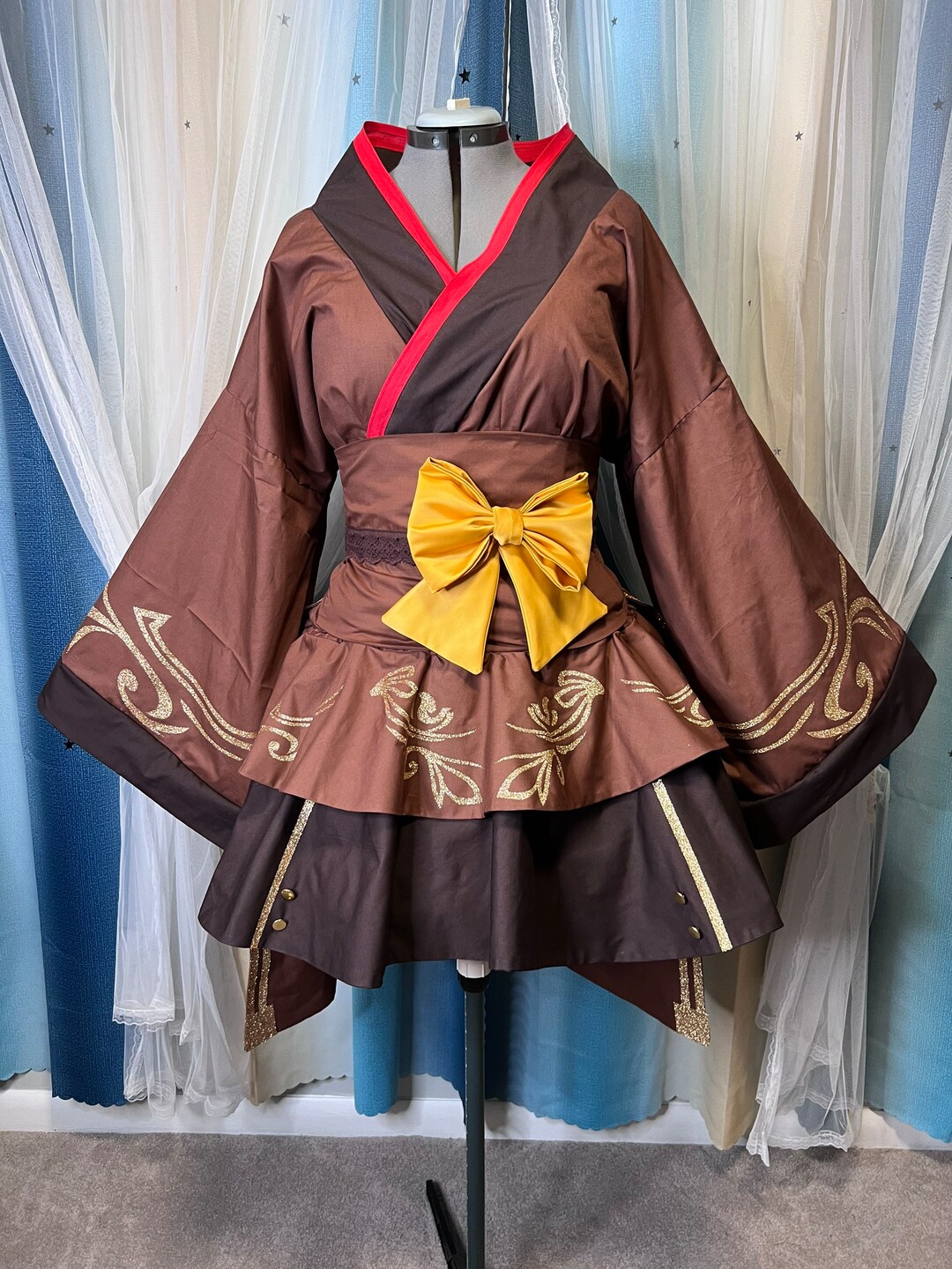 Hu Tao Cosplay Genshin Impact Kimono Dress Hutao Lolita - Etsy