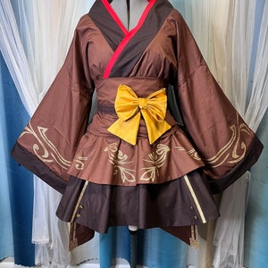 Hu Tao Cosplay Genshin Impact Kimono Dress Hutao Lolita - Etsy