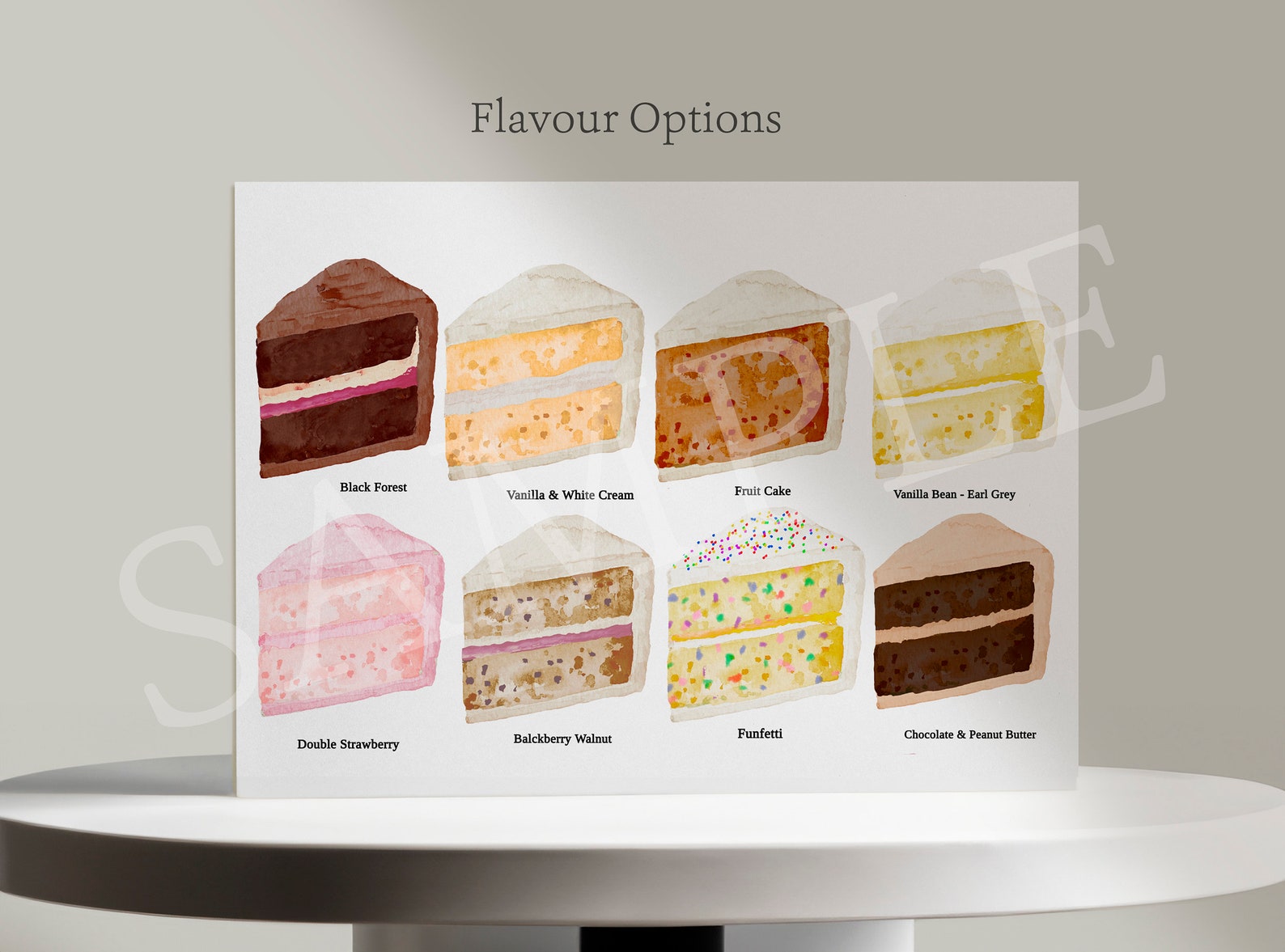 Editable Wedding Cake Menu 8x10 & A4 - Etsy