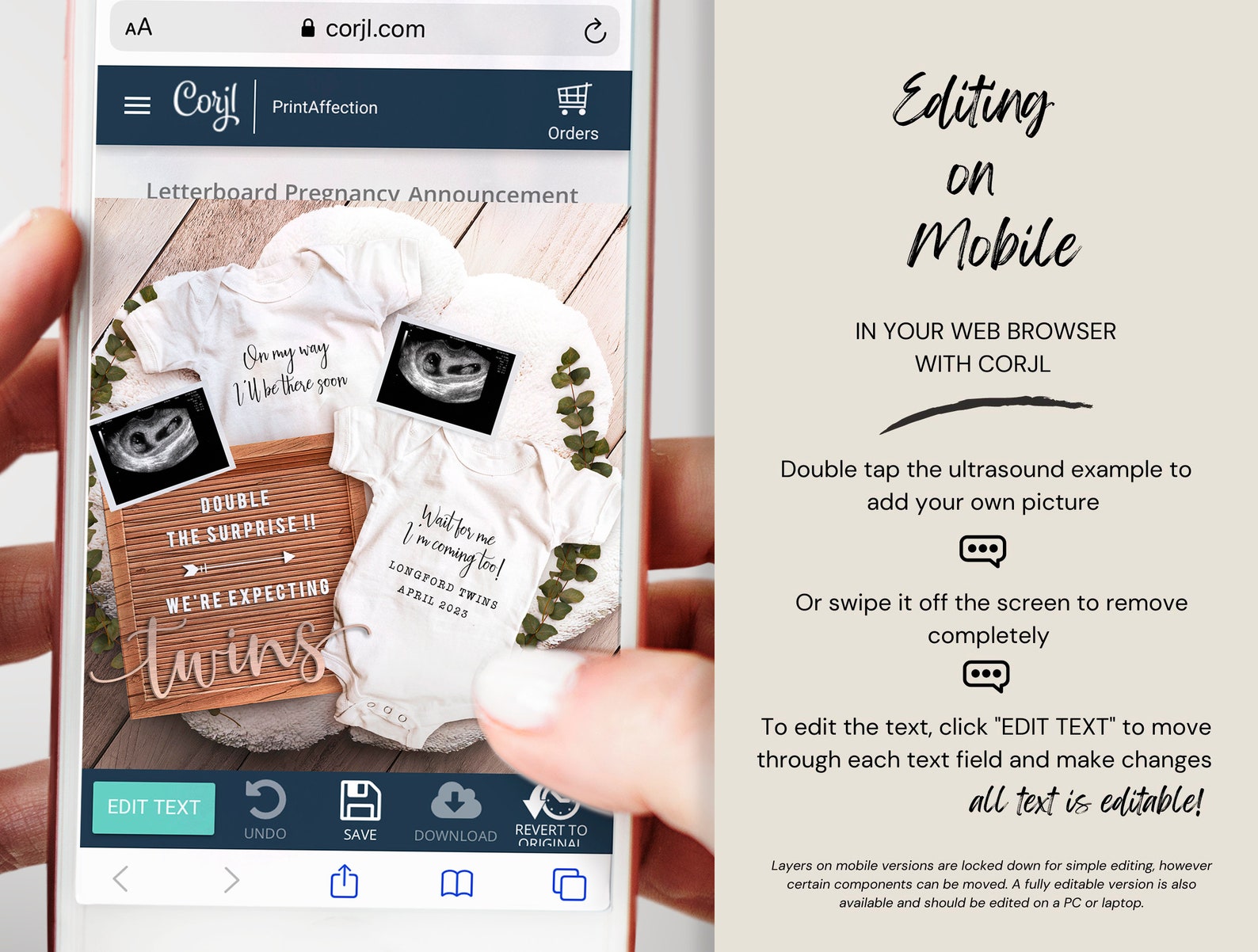 Twin Pregnancy Announcement Digital Gender Neutral Pregnancy - Etsy