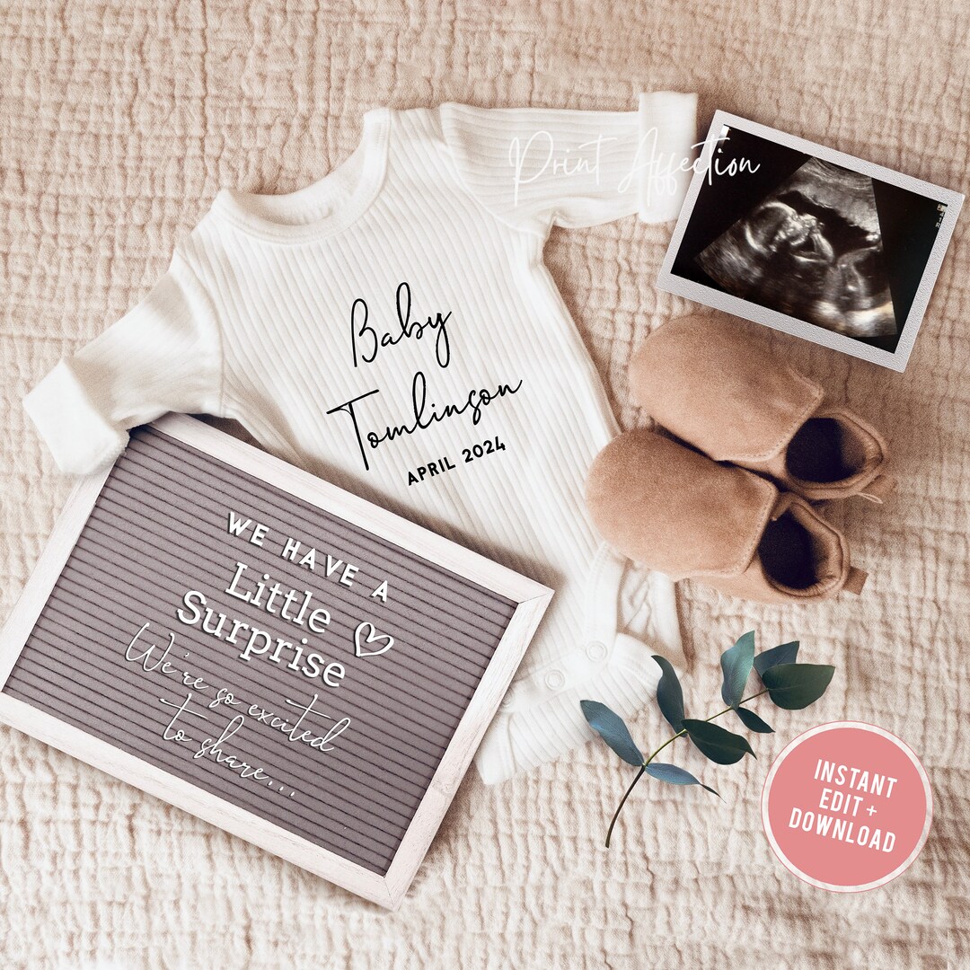 Digital Pregnancy Announcement Instant Download for Social Media - Etsy