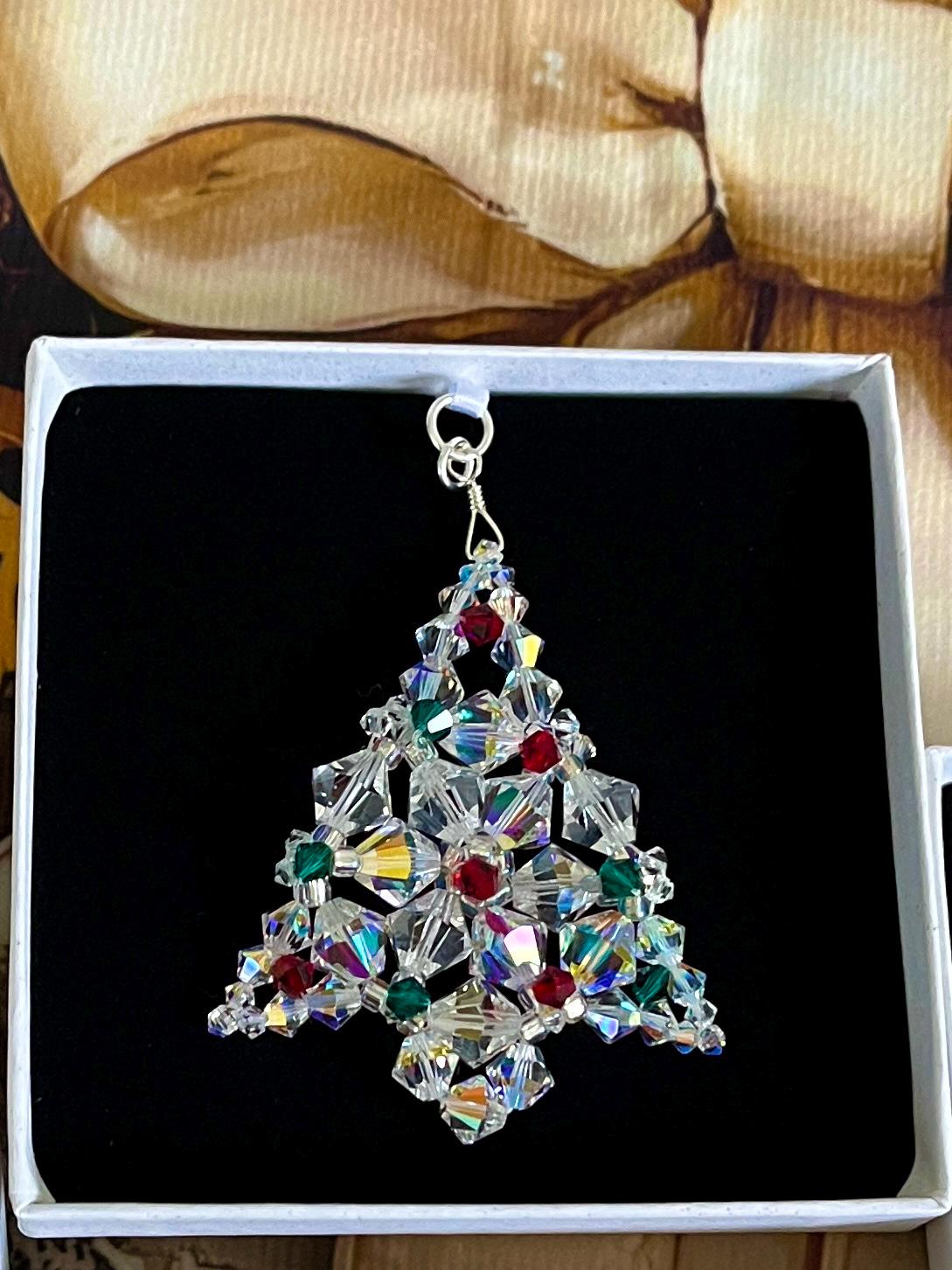 Crystal Christmas Tree Ornament: Handmade Sparkling Light Catcher - Etsy