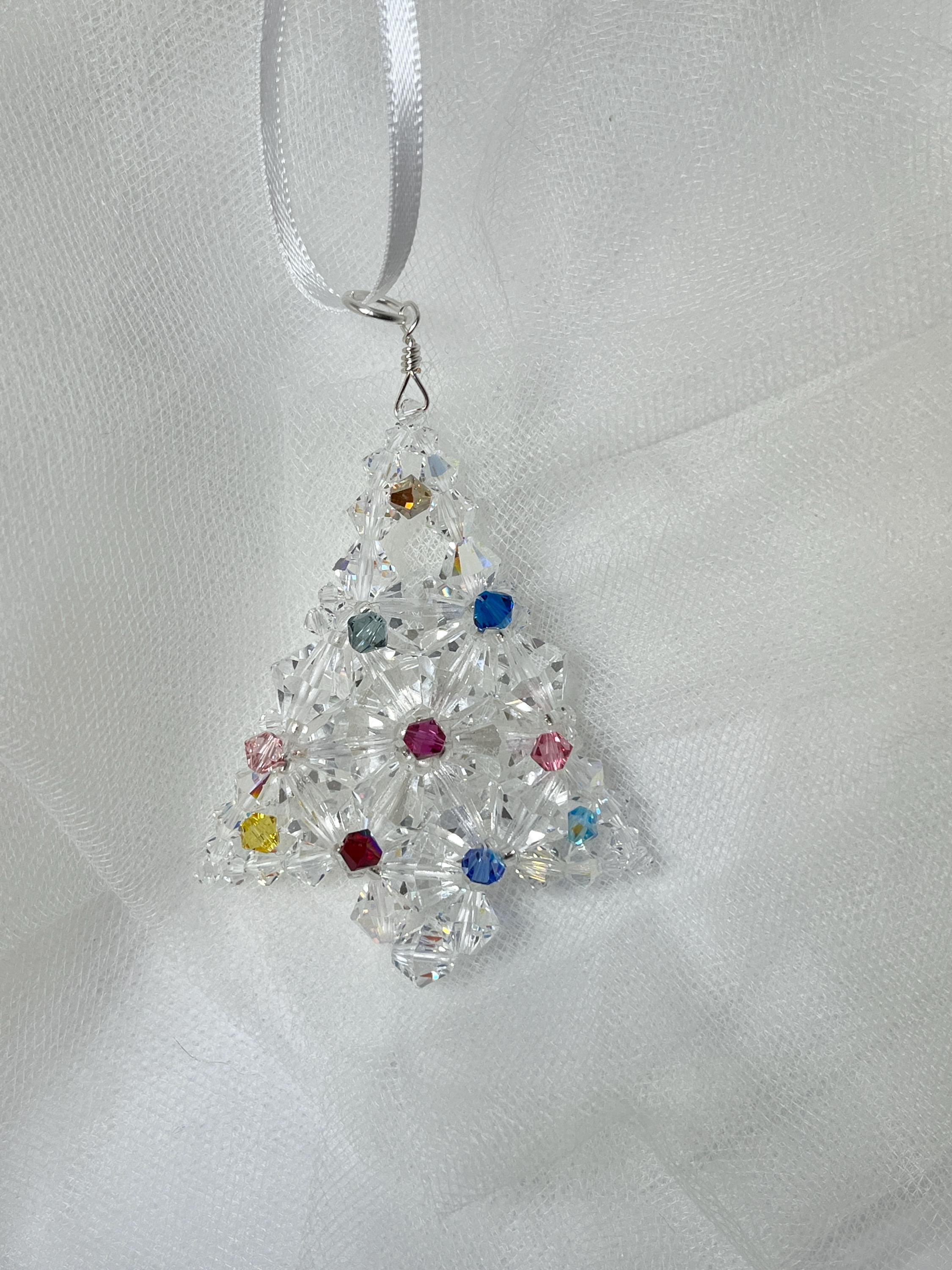 Crystal Christmas Tree Ornament: Handmade Sparkling Light Catcher - Etsy