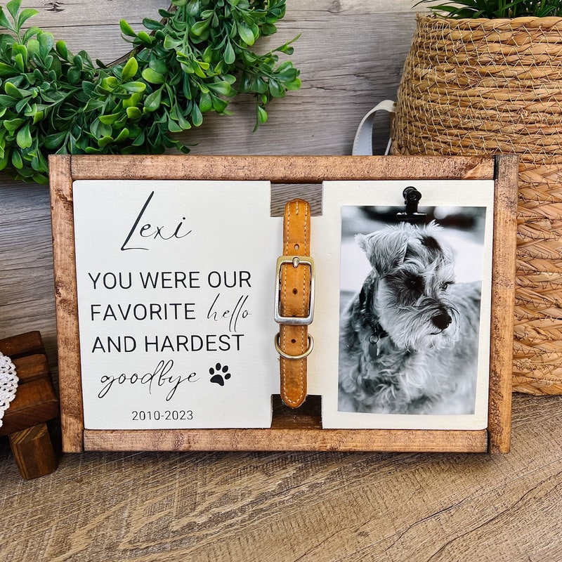 Hardest Goodbye Dog Sign - Etsy