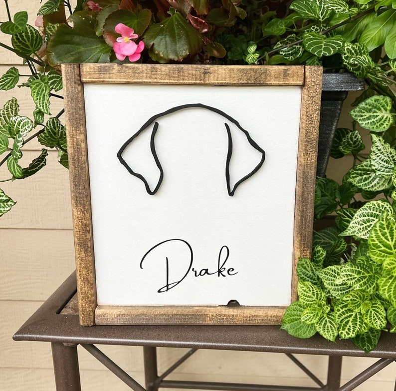 Custom Dog Ear Outline Sign Unique Pet Lover Gift Pet Ear - Etsy