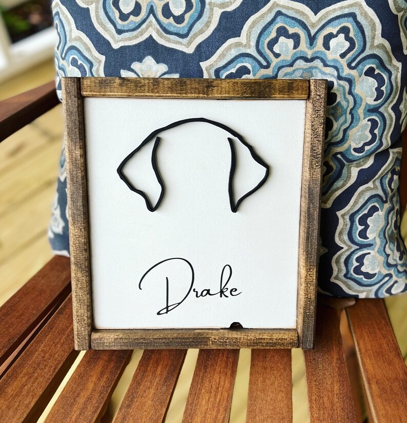 Custom Dog Ear Outline Sign Unique Pet Lover Gift Pet Ear - Etsy
