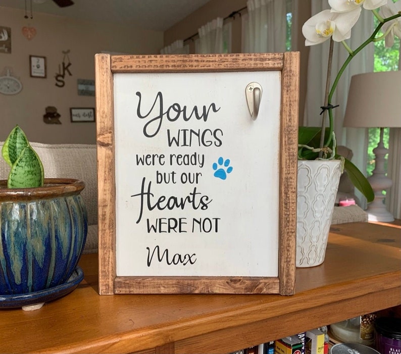 Pet Memorial Wood Sign With Hook Sympathy Gift for Pet | Etsy