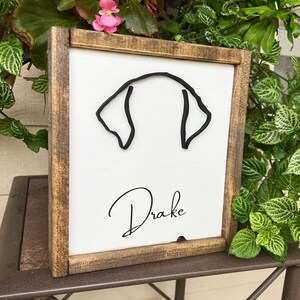 Custom Dog Ear Outline Sign Unique Pet Lover Gift Pet Ear - Etsy