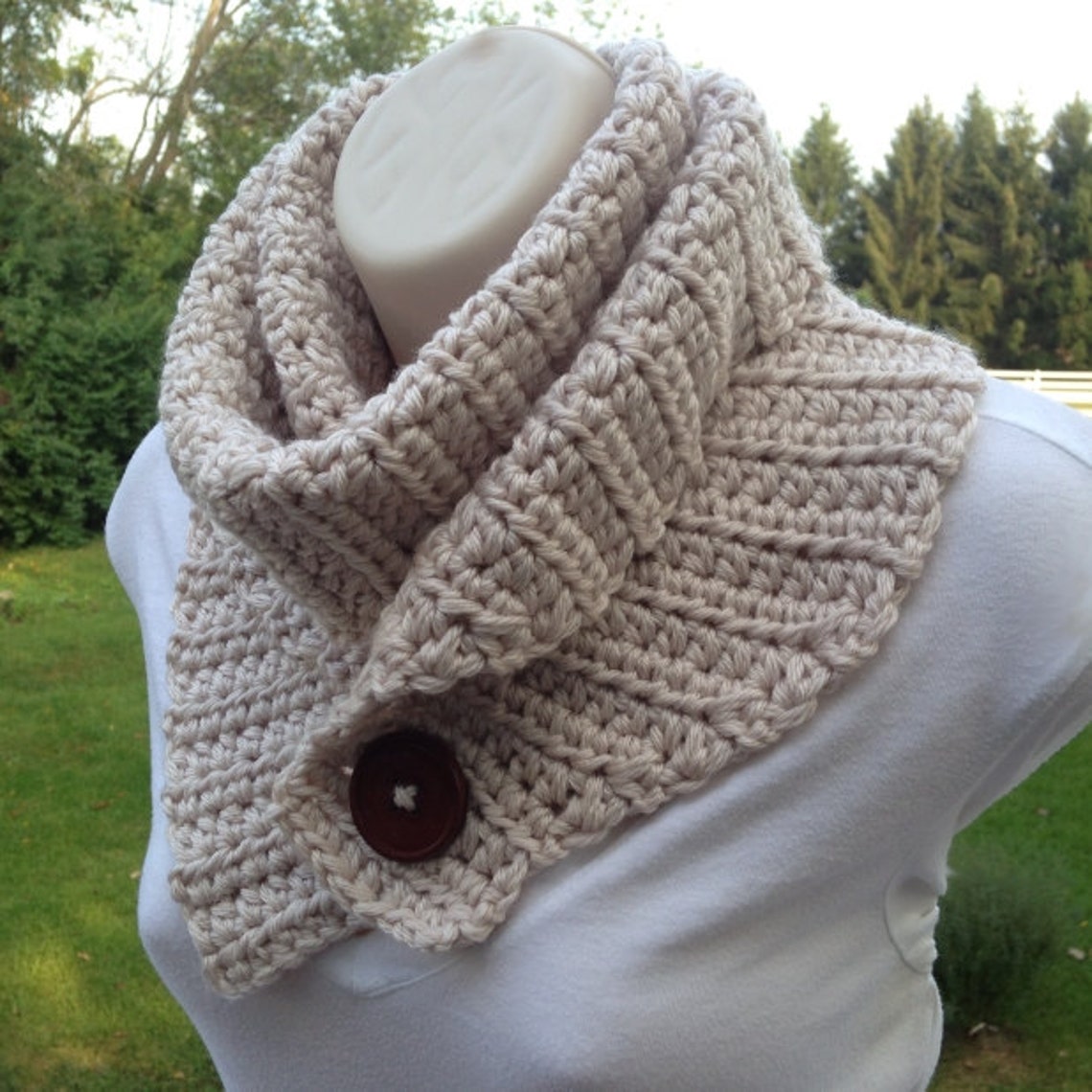 Convertible Button Scarf Crochet Pattern | Etsy