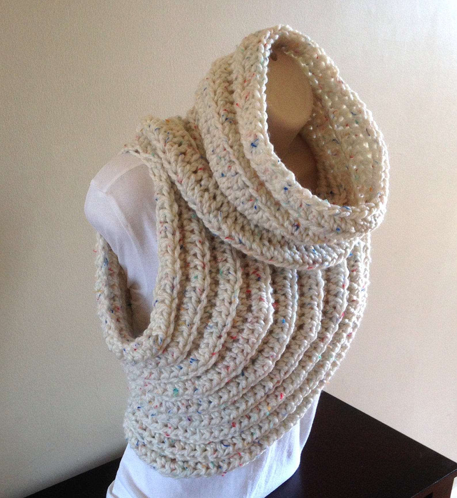 Cross Body Cowl/archer's Sweater Crochet Pattern english/german - Etsy
