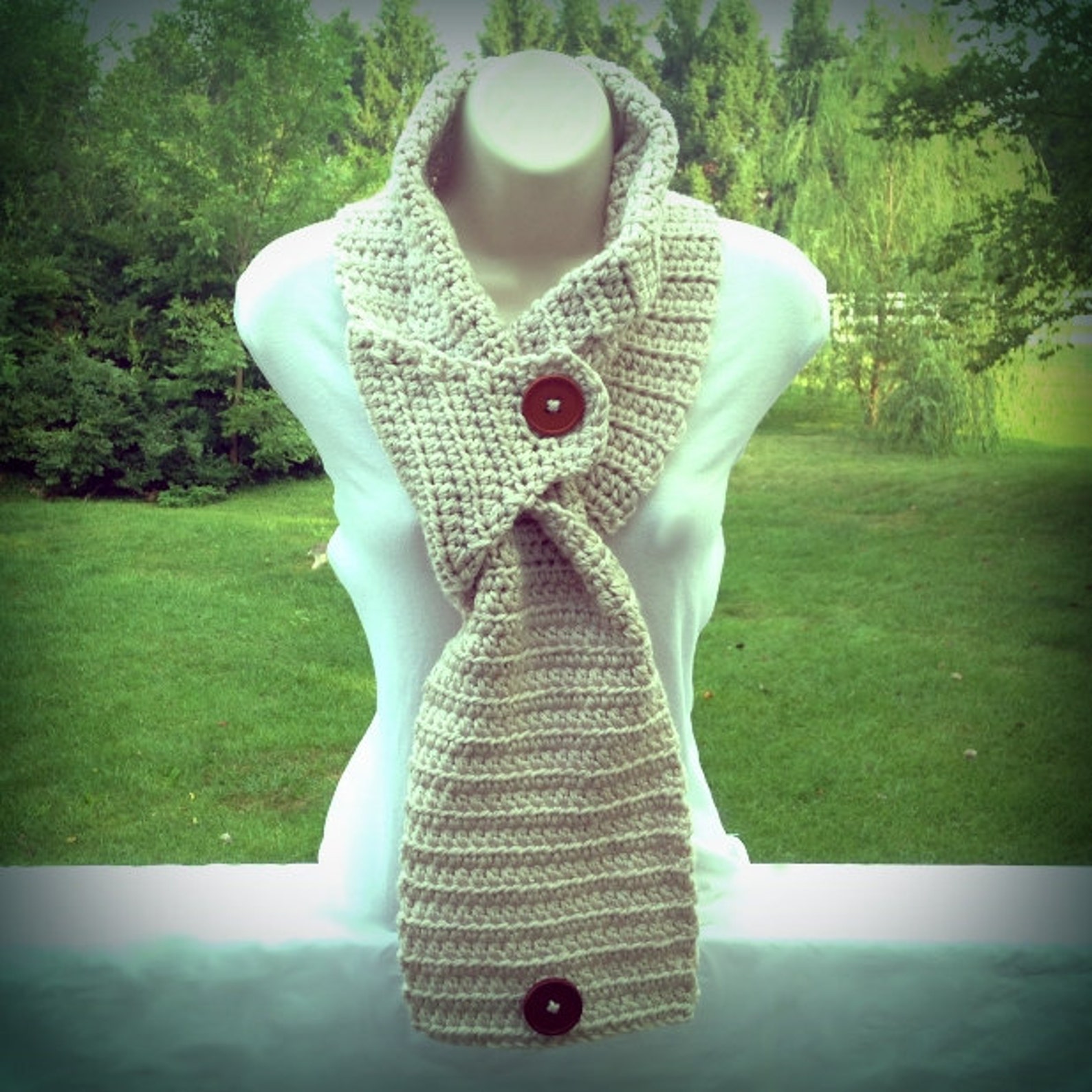 Convertible Button Scarf Crochet Pattern - Etsy