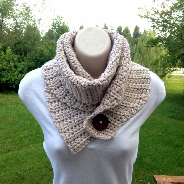 Convertible Button Scarf Crochet Pattern | Etsy