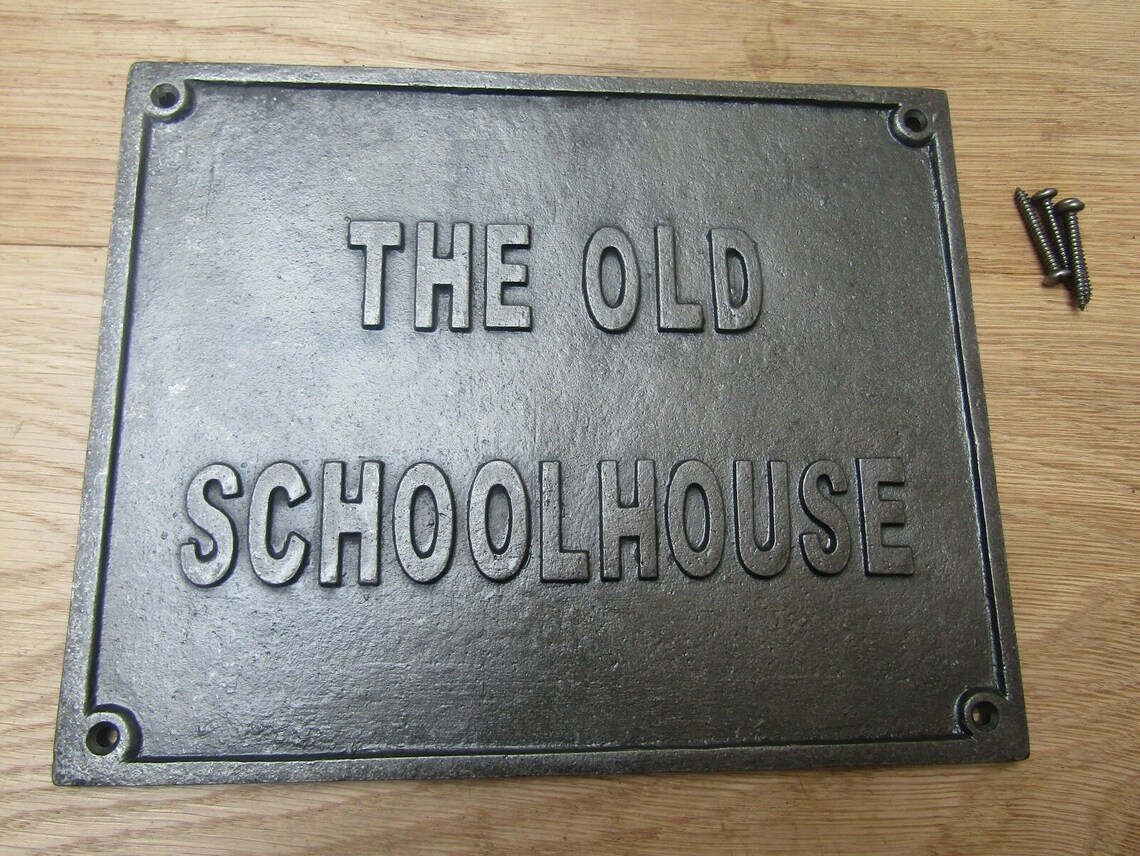 Rustic Cast Iron Wall Door Sign Plaque Emblem Vintage Antique Old Style ...