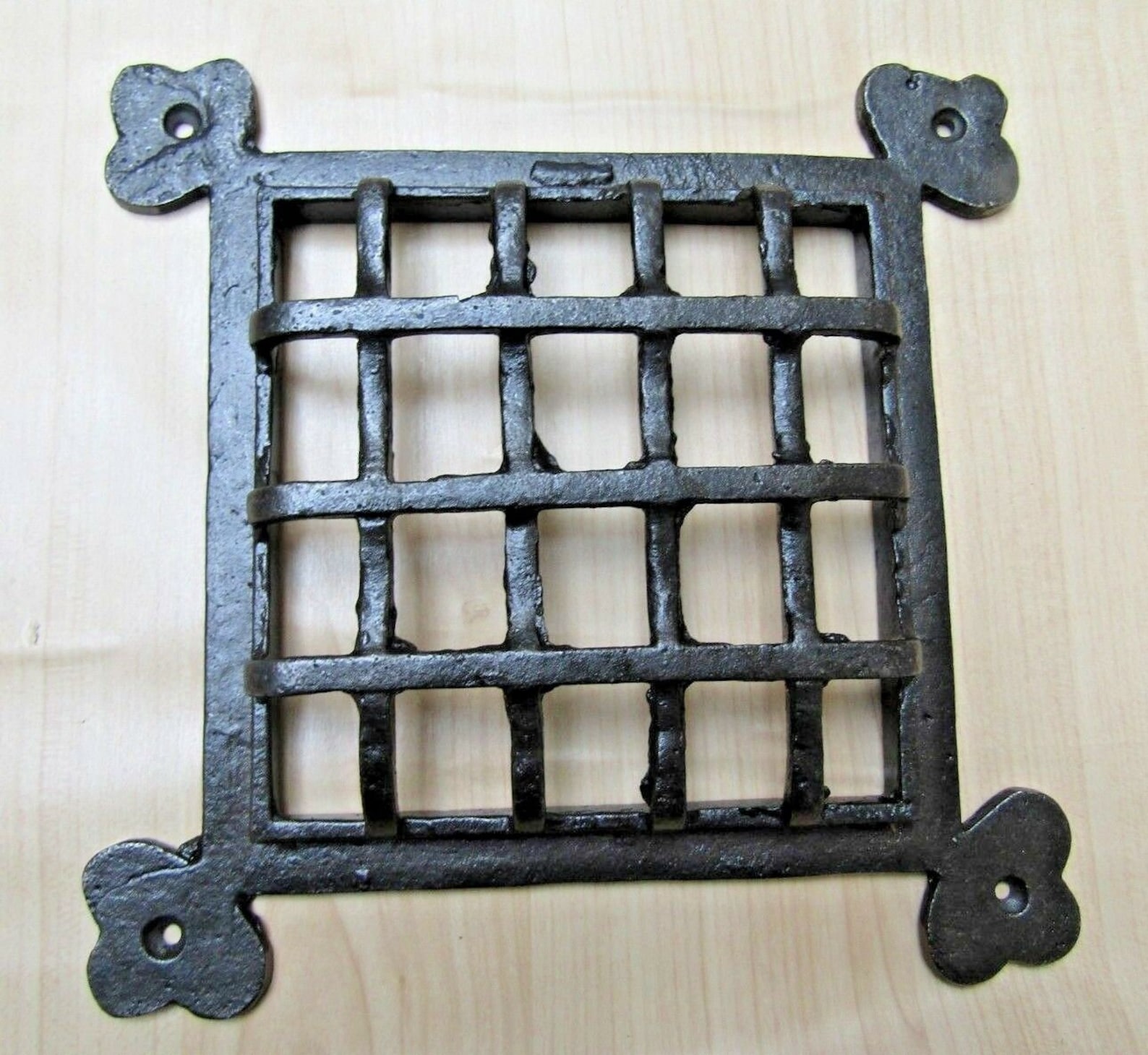 Cast Iron Medieval Gothic Door Window Glass Bullion Aperture Grille ...