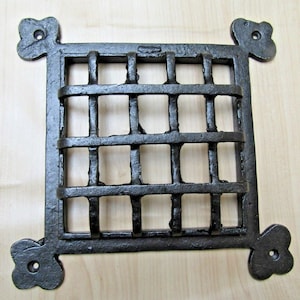 Cast Iron Medieval Gothic Door Window Glass Bullion Aperture Grille ...