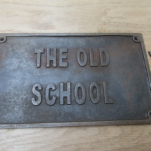 Rustic Cast Iron Wall Door Sign Plaque Emblem Vintage Antique Old Style ...